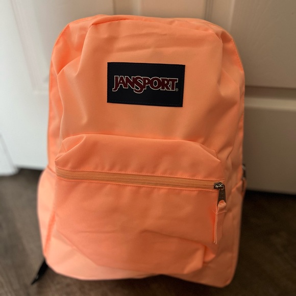 Jansport | Bags | Jansportcrosstown Backpackpeach Neon | Poshmark